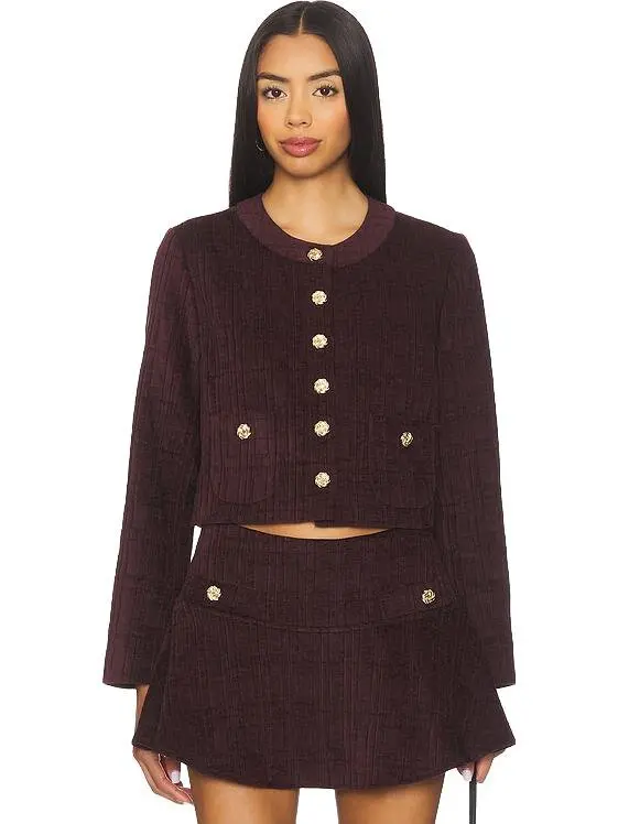 Amanda Uprichard Braswell Jacket - Aubergine