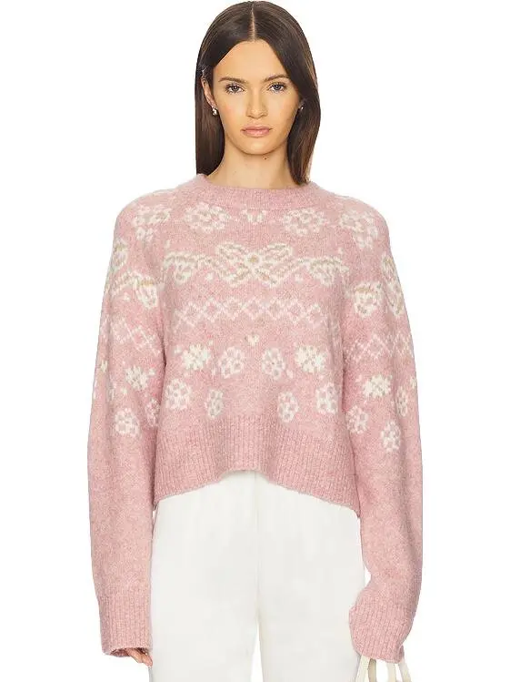 For Love & Lemons Arabella Pullover Sweater - Pink