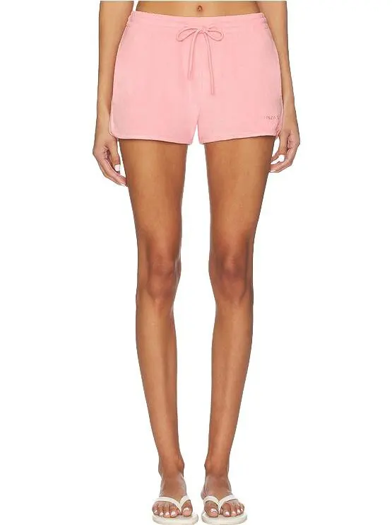 Hunza G Towelling Embroidered Shorts - Pink