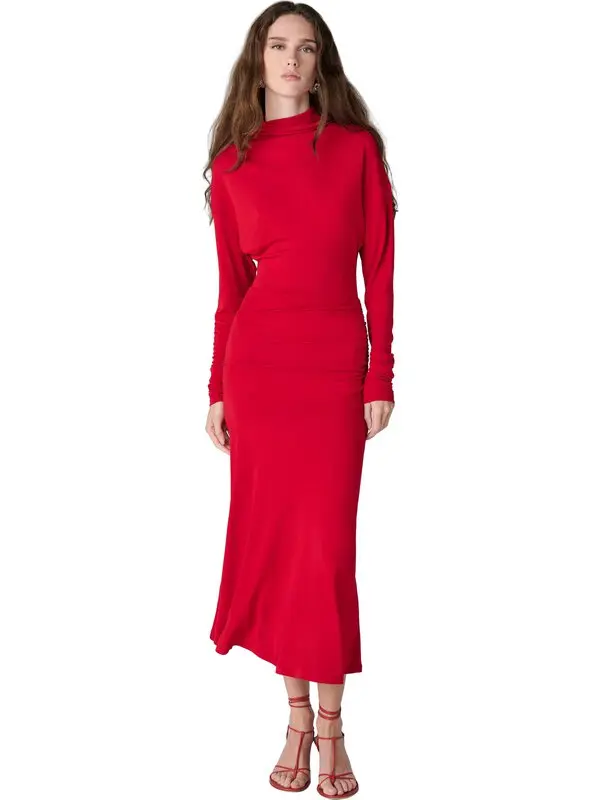 Diane Von Furstenberg Camille Midi Dress - Scarlet