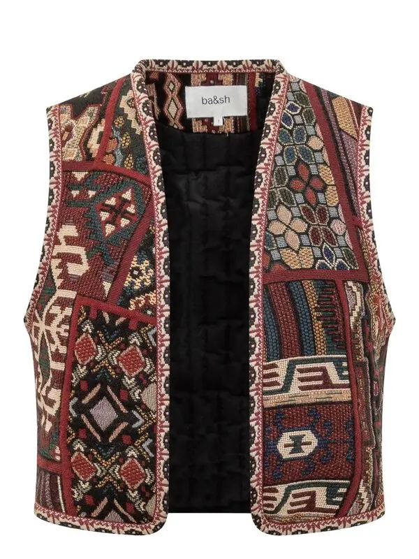 Ba&sh Embroidered Vest - Red