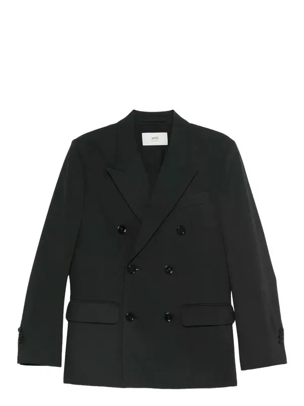 AMI Paris Double-breasted Blazer - Grey