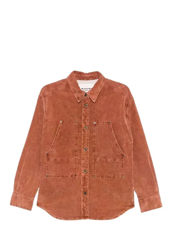 MARANT ETOILE Oriana Corduroy Shirt Jacket - Brown