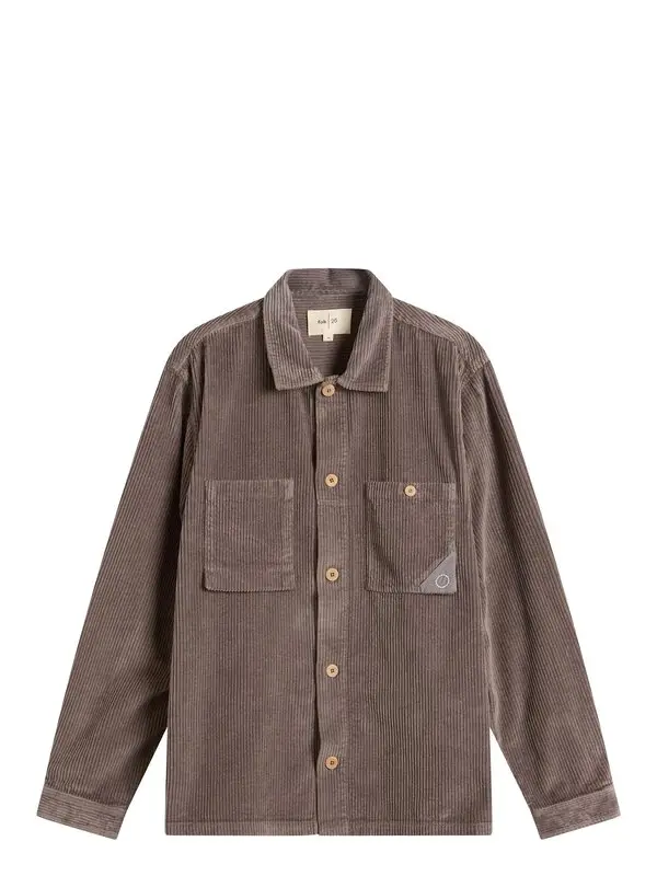 Folk Anniversary Patch Overshirt - Rich Brown Chunky Cord