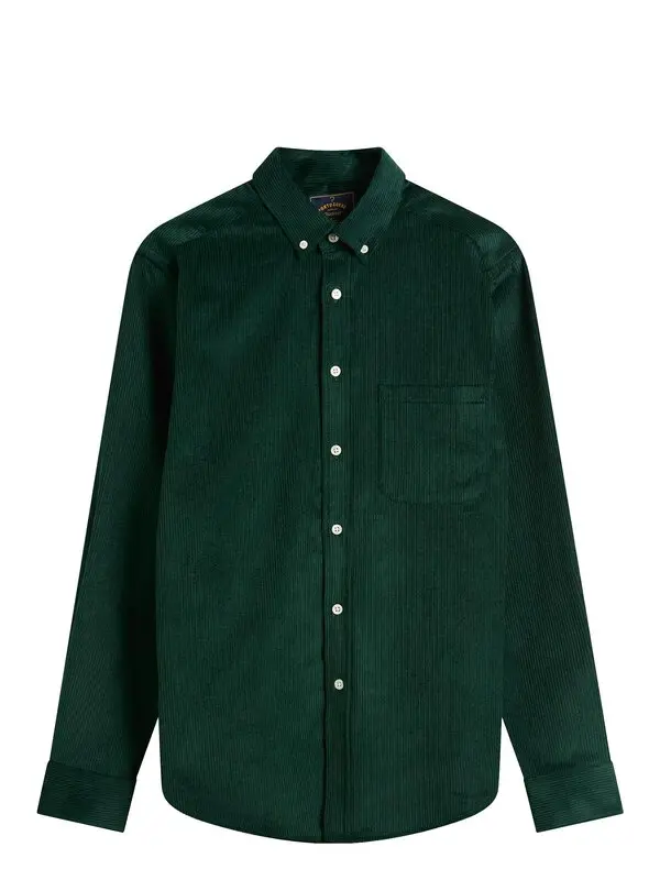 Portuguese Flannel Lobo Button Down Corduroy Shirt - Green