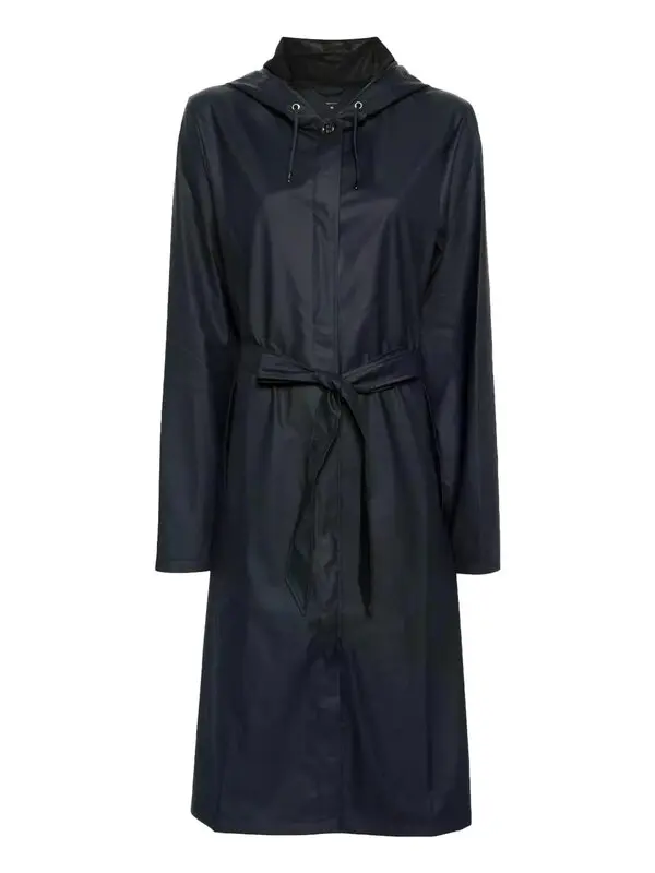 Rains Long A-line Waterproof Jacket - Blue