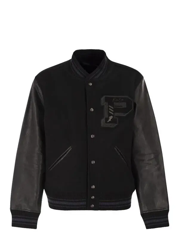 Polo Ralph Lauren Iconic Letterman Jacket - Black