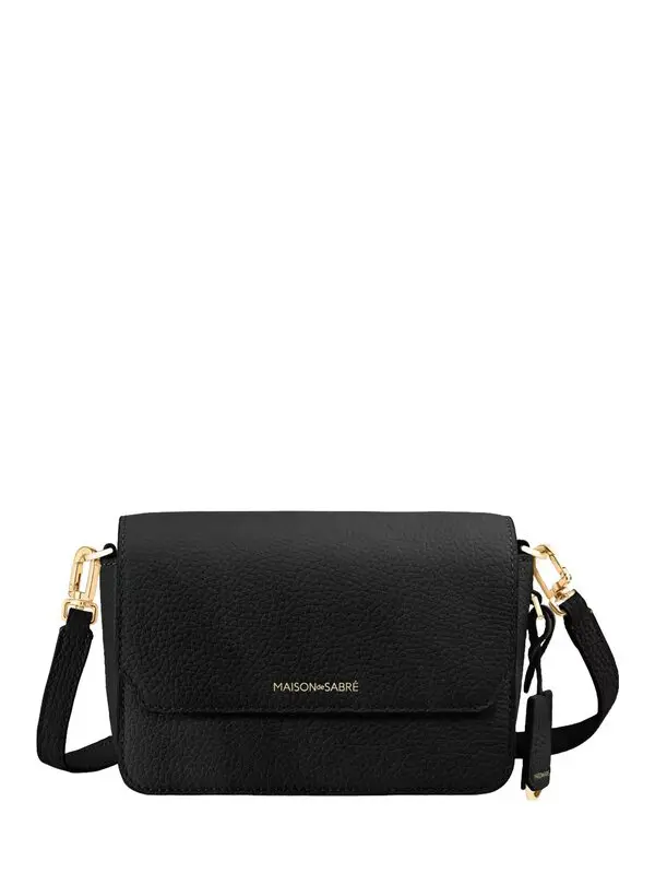 MAISON DE SABRE Mini Leather Flap Bag - Black