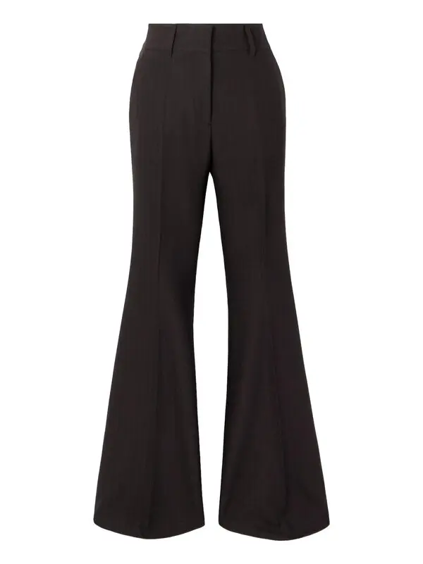 Gabriela Hearst Rhein Wool Flared Pants - Brown