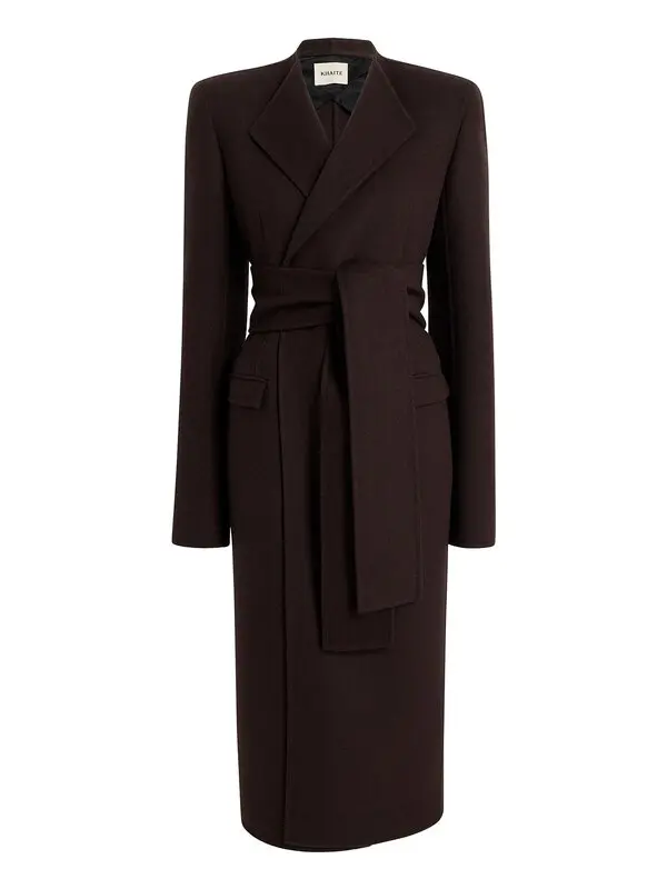 Khaite Jelson Double-faced Wool Coat - Brown