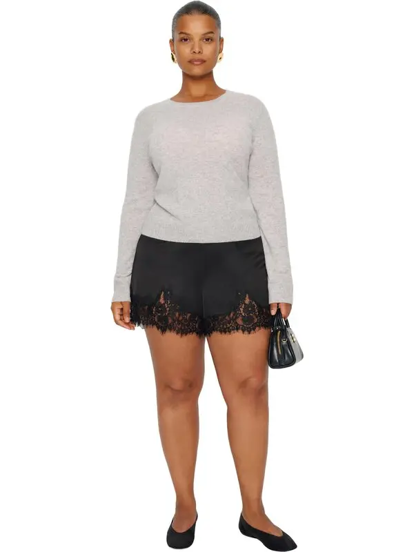 REFORMATION Fern Satin Short - Black