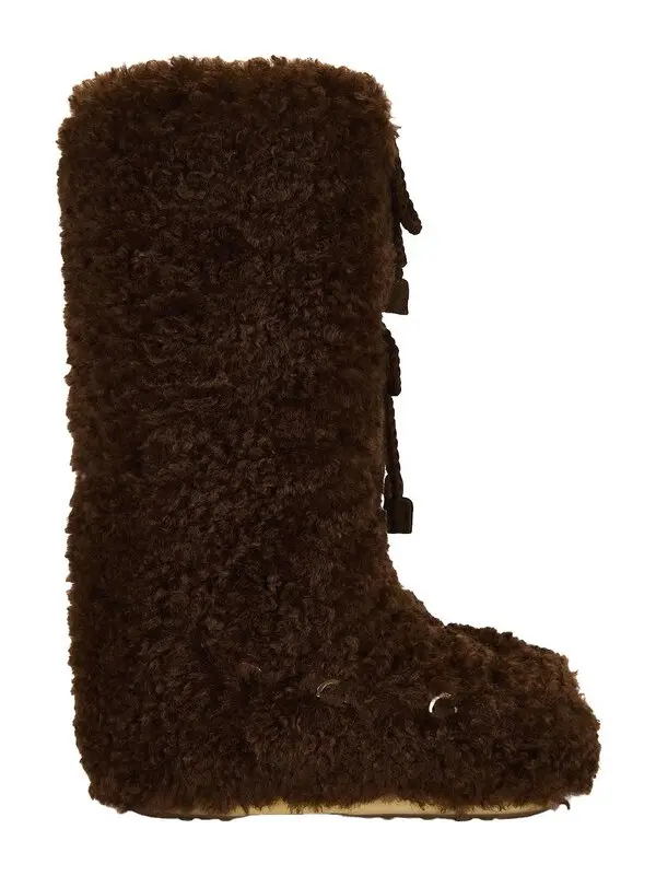 Moon Boot Icon Curly Extra Boots - Dark Brown