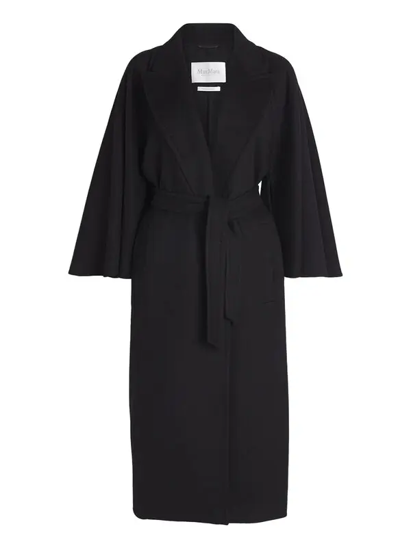 Max Mara Cashmere-wool Wrap Coat - Black
