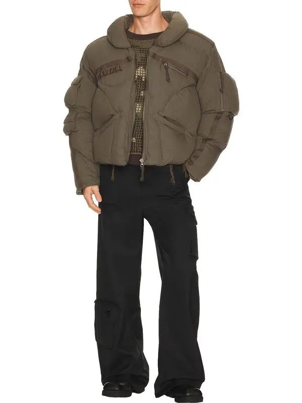 KODY PHILLIPS Cargo Puffer Jacket - Sage