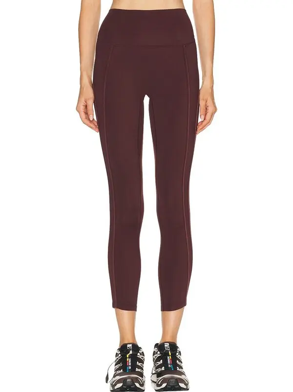 Nike High Waisted 7/8 Legging In Burgundy - Burgundy Crush & Burgundy Ash