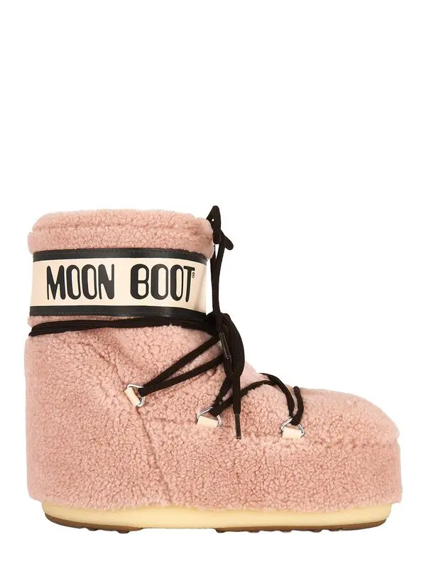Moon Boot Icon Low Fleece Boots - Pink