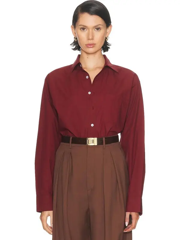 Donni. The Poplin Shirt - Oxblood