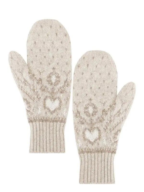 Khaite Christel Mittens - Ecru Multi