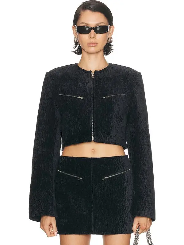Alexander Wang Cropped Boxy Jacket - Black