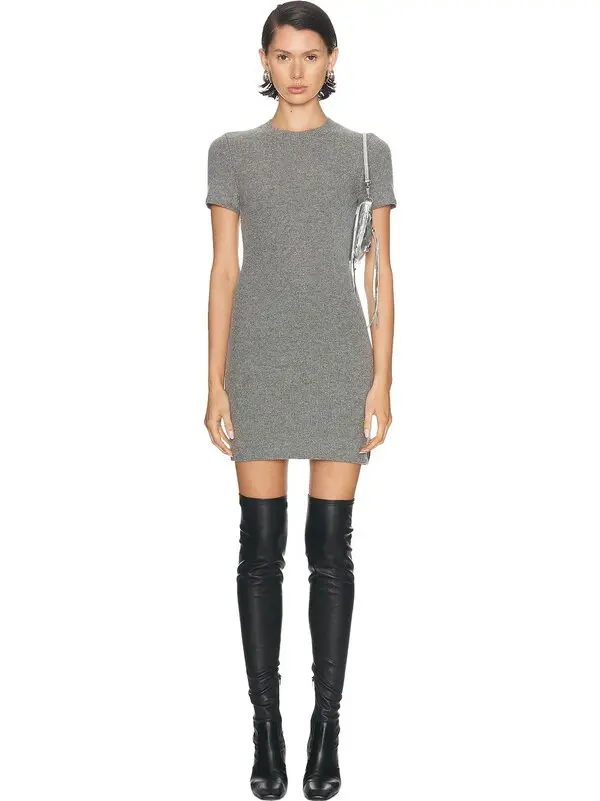 Alexander Wang Hotfix Crewneck Dress - Heather Grey