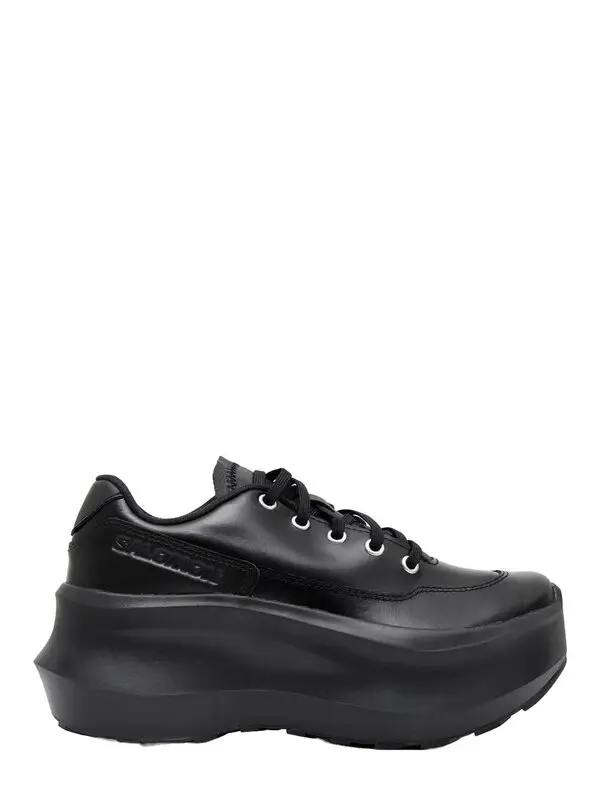 Comme Des Garçons Salomon Leather Platform Sneakers - Black