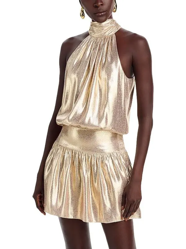 Ramy Brook Metallic Alexi Dress - Gold