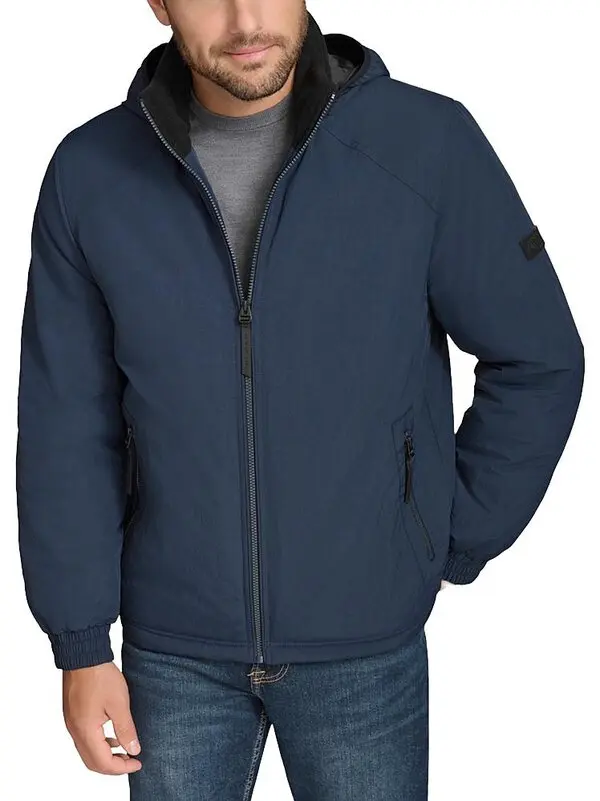 Andrew Marc Gatton Reversible Fleece Jacket - Ink