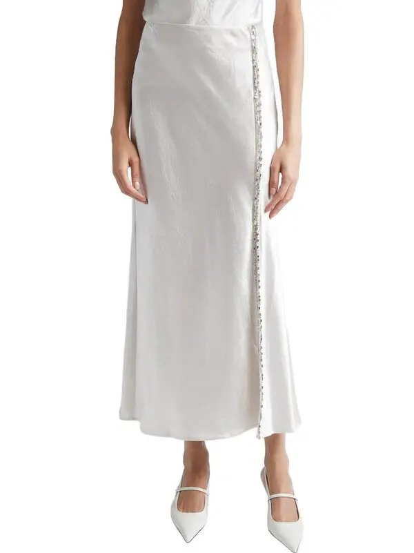 JASON WU Bias Cut Twill Skirt - Oyster