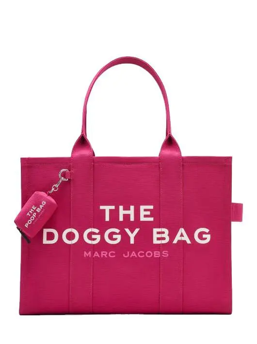 Marc Jacobs The Doggy Cotton Canvas Tote - Raspberry Pink