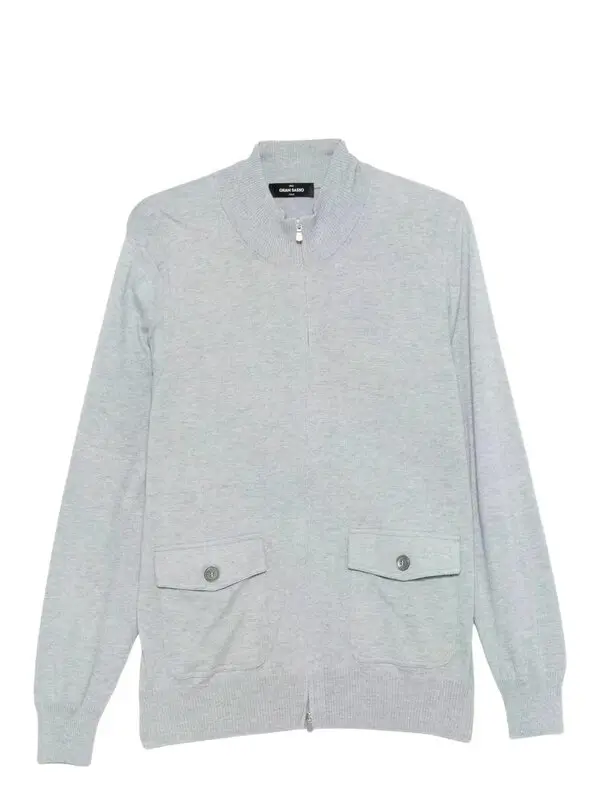GRAN SASSO Zip-up Cardigan - Grey