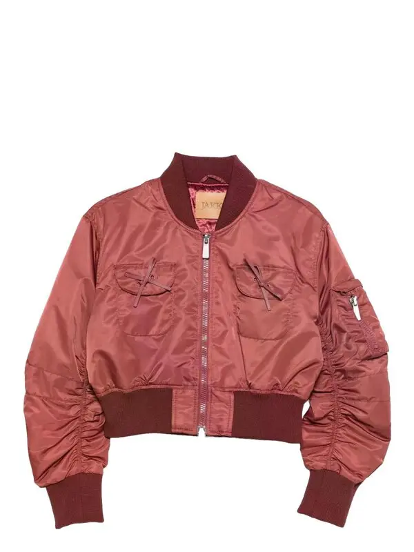 JAKKE Lola Pocket Bomber Jacket - Red