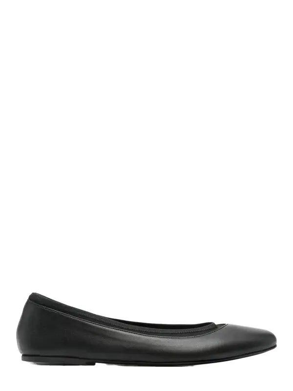 Loulou De Saison Rupa Leather Ballerina Shoes - Black