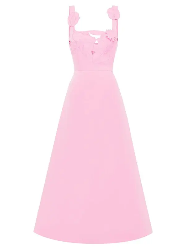 LEO LIN Rianne Appliquéd Maxi Dress - Pink