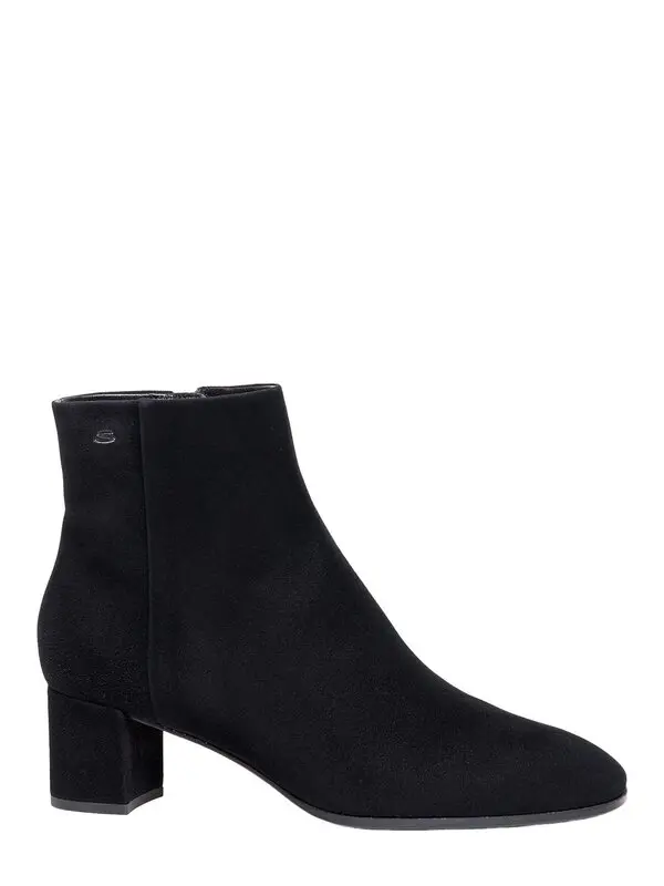 Santoni Suede Ankle Booties - Black