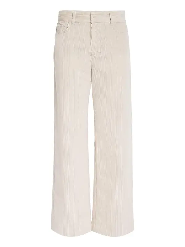 Max Mara Corduroy Flared Trousers - White