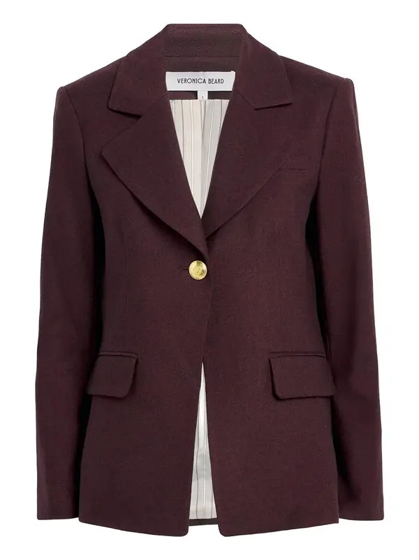 Veronica Beard Kessler Single-breasted Blazer - Burgundy