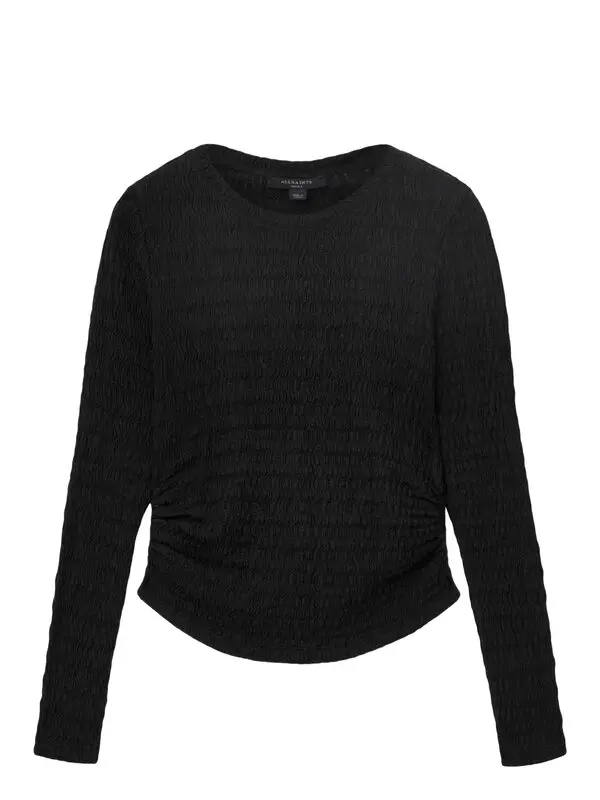 ALLSAINTS Cotton-blend Long-sleeve Top - Black