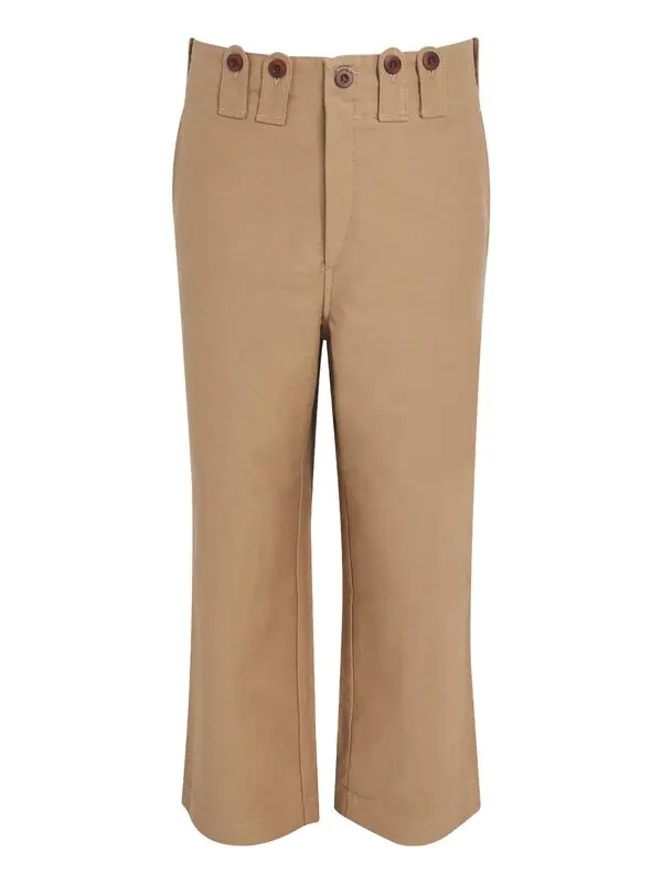 Junya Watanabe Cotton Wide-leg Trousers - Beige