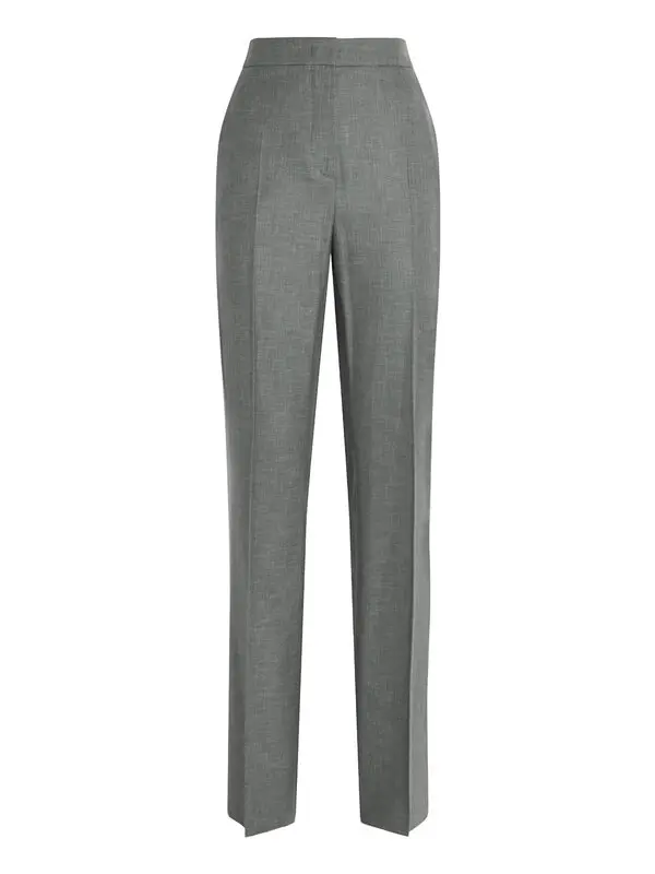 Max Mara Stretch-wool Sartoriale Flared Trousers - Green