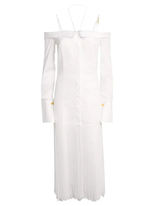 NENSI DOJAKA Cotton Midi Shirt Dress - White