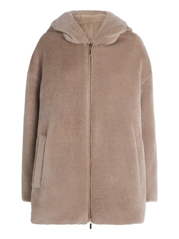 Max Mara Alpaca-wool Reversible Down Jacket - Beige