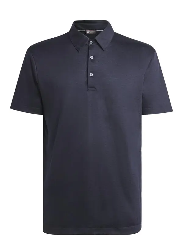 Colombo Cashmere Polo Shirt - Navy