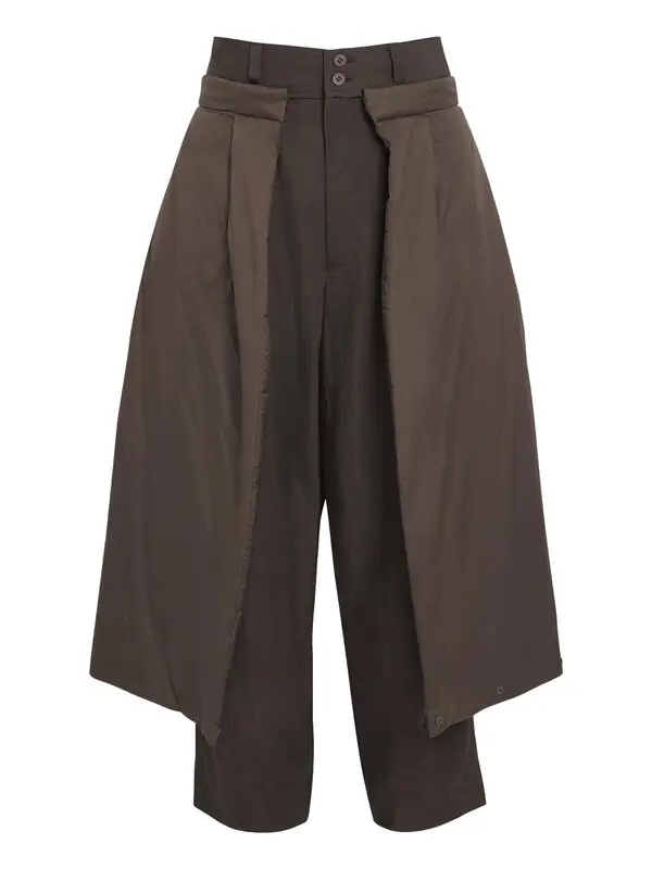 Issey Miyake Detachable Linear Switch Wide Leg Trousers - Beige
