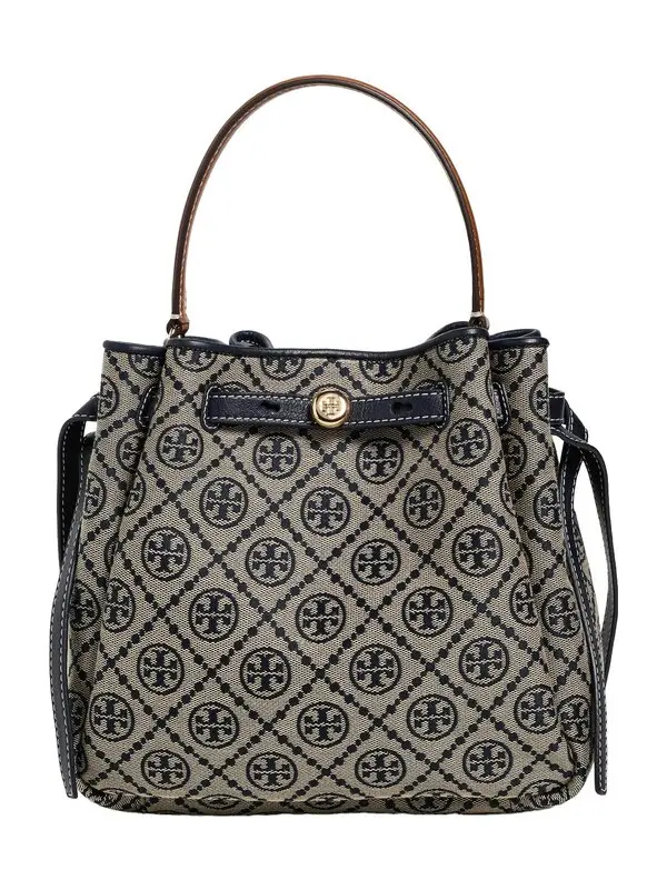 Tory Burch T Monogram Bucket Bag - Tory Navy