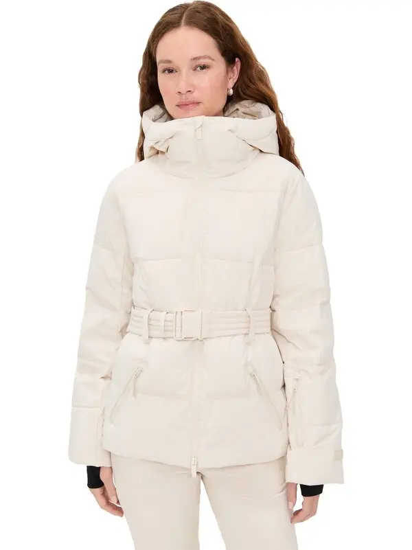 HALFDAYS Hedy Belted Puffer Jacket - Oat Milk