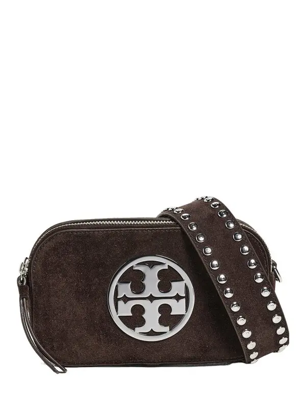 Tory Burch Miller Suede Mini Crossbody Bag - Shadow Oak