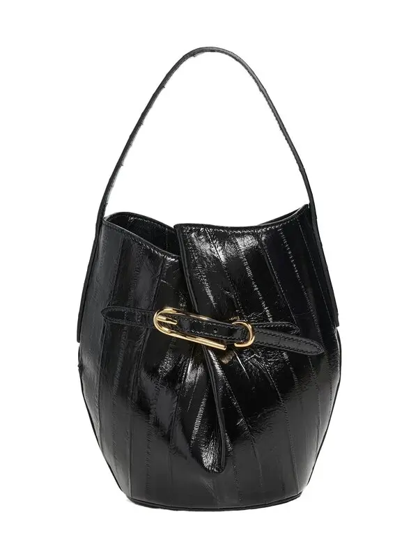 LIFFNER Belted Mini Bucket Bag - Black