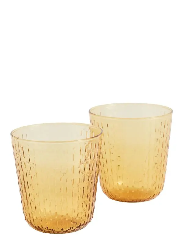 Marimekko Syksy Textured Tumblers Set Of 2 - Honey