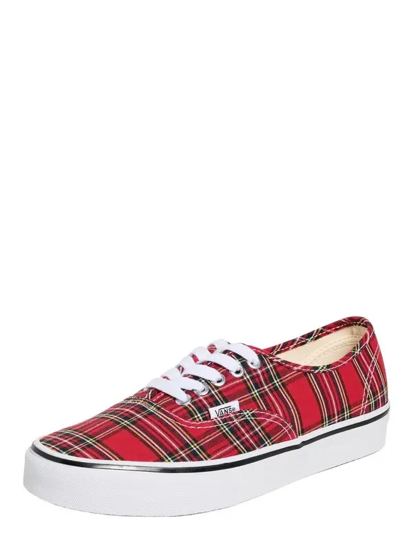 VANS Authentic Plaid Sneakers - Plaid Red