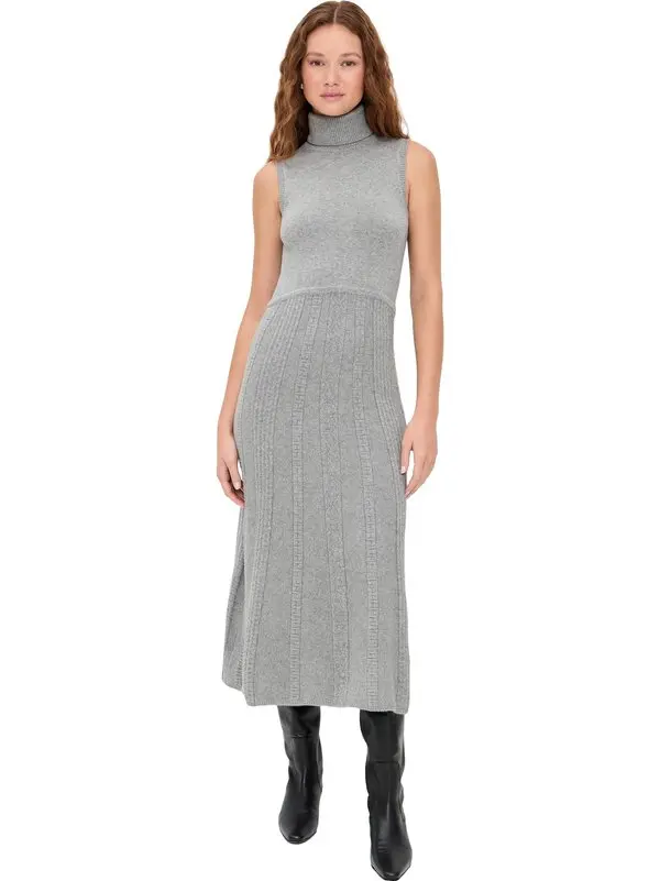 Shoshanna Carmella Midi Sweater Dress - Grey